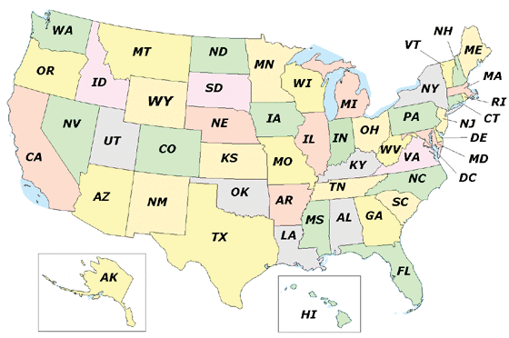 USA Area Code Listed By State USA Area Code By State